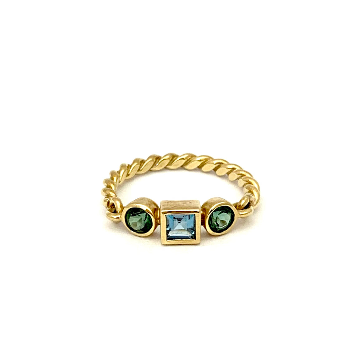 Bella ring with aqua marine – ZADEH NY